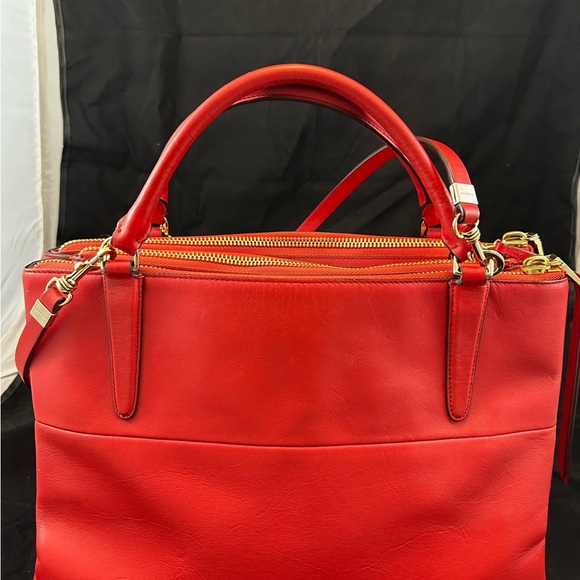Coach | Bags | Coach Borough Handbag 3348 Color Vermillion | Poshmark